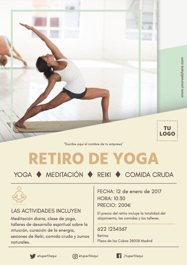 Diseña un flyer de Retiro Espiritual con plantillas online