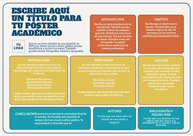 Plantillas de Poster Académico para editar gratis