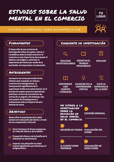 Plantillas de Poster Académico para editar gratis