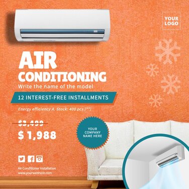 Air Conditioner Banner Designs to Edit Online