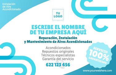 Crea folletos de Aire Acondicionado con plantillas online