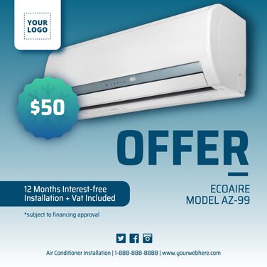 Air Conditioner Banner Designs to Edit Online