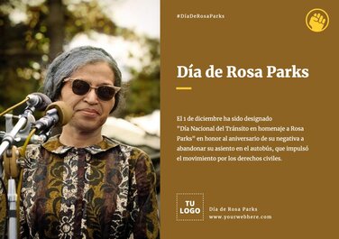 Diseña pósters del Día de Rosa Parks con plantillas editables