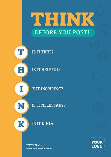 Create Think Poster for Classroom Online