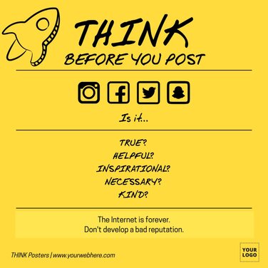 Create Think Poster for Classroom Online