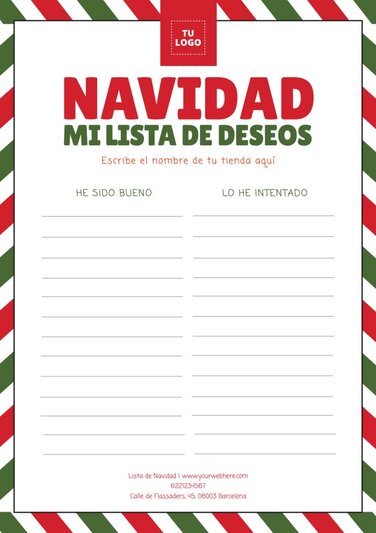 Crea una Lista de Compras Navideñas para tiendas