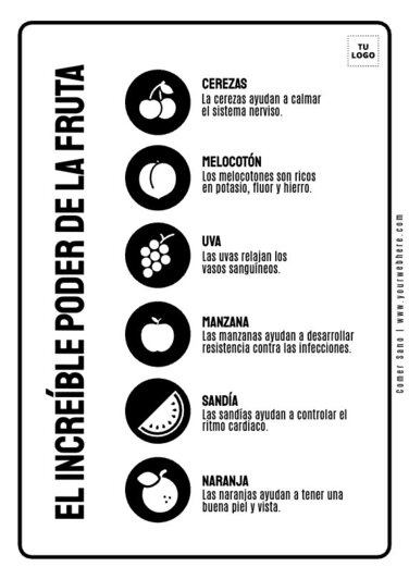 Crea un póster de Alimentación Saludable gratis