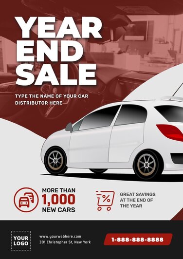 Customizable End of Year Sale Banner Templates