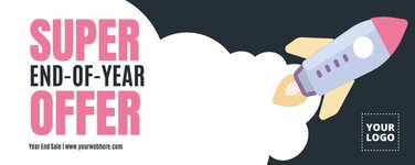Customizable End of Year Sale Banner Templates