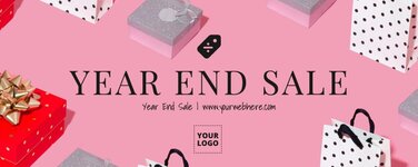Customizable End of Year Sale Banner Templates