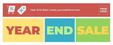 Customizable End of Year Sale Banner Templates