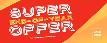 Customizable End of Year Sale Banner Templates