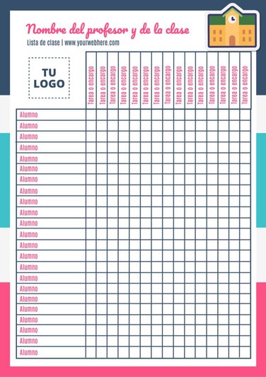Diseña una Lista de Alumnos personalizada gratis
