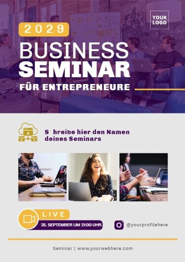 Kostenlose Seminar-Flyer-Vorlagen zum Anpassen