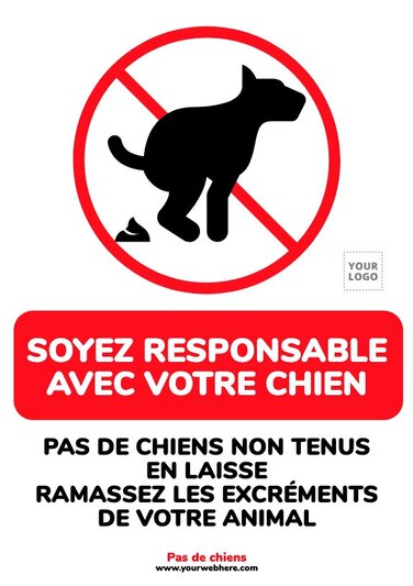 Modèles de panneaux Chiens Interdits (No Dogs Allowed) Modèles de panneaux Chiens Interdits (No Dogs Allowed)