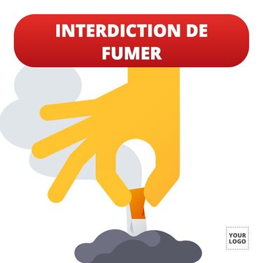 Modèles d'affiches personnalisées en ligne d'interdiction de fumer