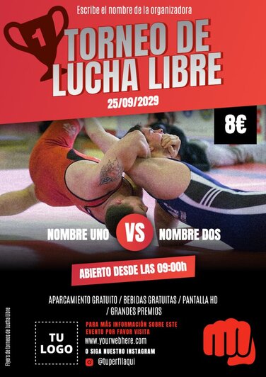 Diseña un flyer de Lucha Libre con plantillas online