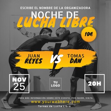 Diseña un flyer de Lucha Libre con plantillas online