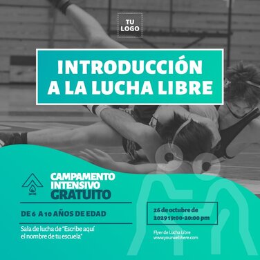 Diseña un flyer de Lucha Libre con plantillas online