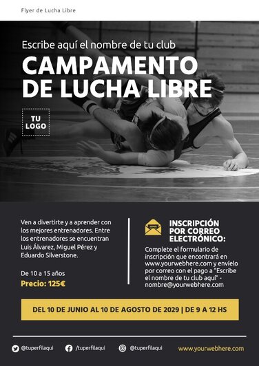 Diseña un flyer de Lucha Libre con plantillas online