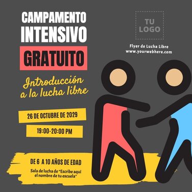 Diseña un flyer de Lucha Libre con plantillas online