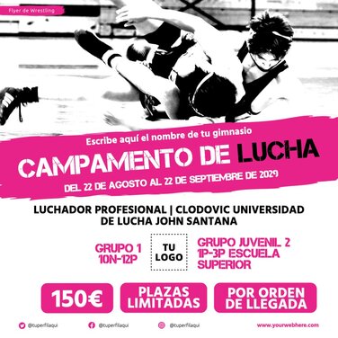 Diseña un flyer de Lucha Libre con plantillas online