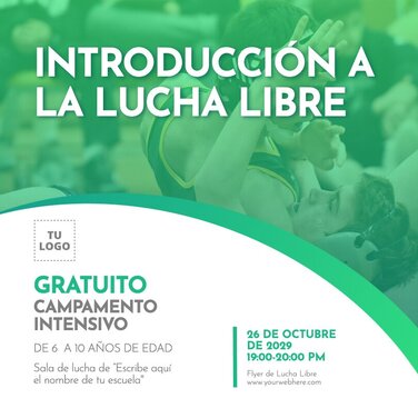Diseña un flyer de Lucha Libre con plantillas online
