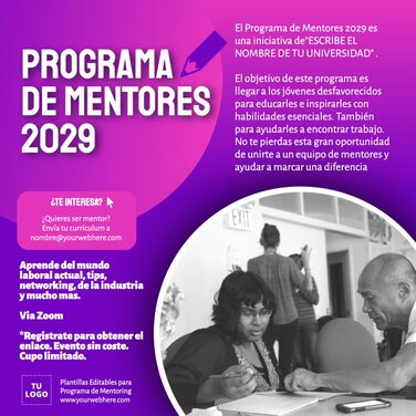 Plantillas para Programas de Mentoring para escuelas