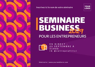 Modèles de prospectus de séminaire gratuits à personnaliser