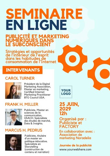 Modèles de prospectus de séminaire gratuits à personnaliser