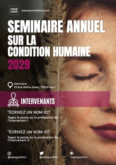 Modèles de prospectus de séminaire gratuits à personnaliser