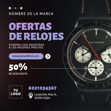 Crea anuncios para Tienda de Relojes online