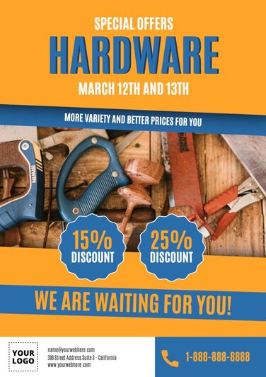 Customize Hardware Store Flyer Templates Online