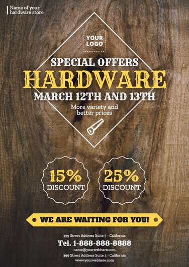 Customize Hardware Store Flyer Templates Online