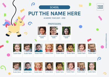 Customize free school class photo templates