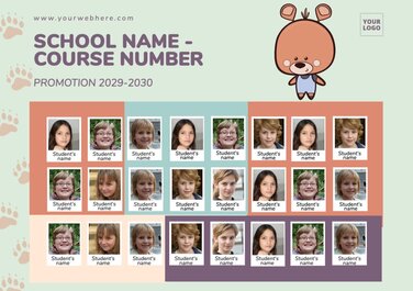 Customize free school class photo templates