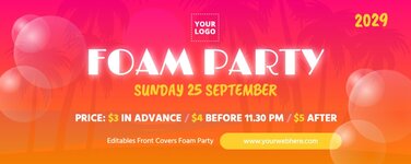 Create Foam Party Flyers with Editable Templates