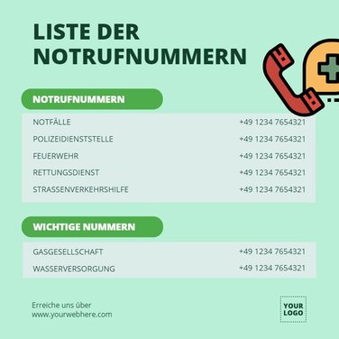 Eine kostenlose Liste mit Telefonnummern online erstellen