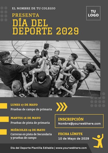 Carteles del Día del Deporte Escolar para imprimir