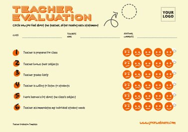 Customizable Teacher Evaluation Examples Online