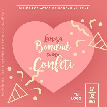 Crea pósters del Día de los Actos de Bondad al Azar