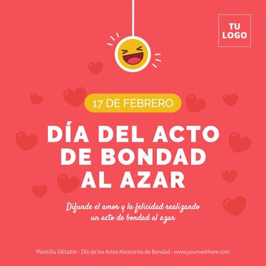 Crea pósters del Día de los Actos de Bondad al Azar