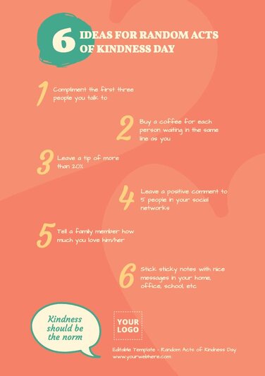 Random Acts of Kindness Day Flyer Templates