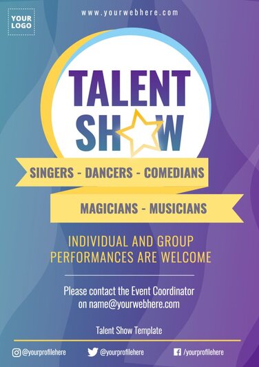 Free Printable Talent Show Flyer Templates