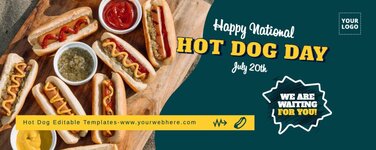 Editable National Hot dog Day posters