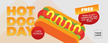 Editable National Hot dog Day posters