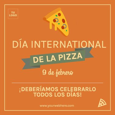 Diseños gratis para el Día Internacional de la Pizza