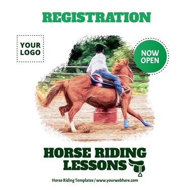 Editable Horse Riding Flyer Templates