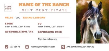 Editable Horse Riding Flyer Templates