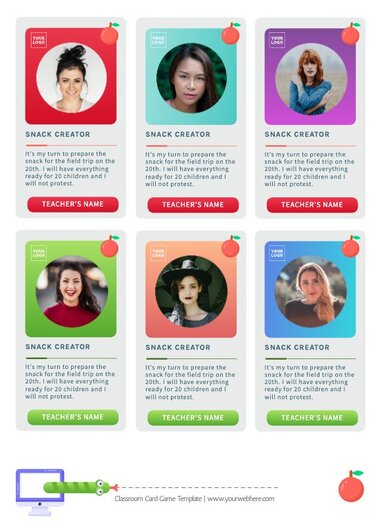 Editable Classroom Gamification Cards